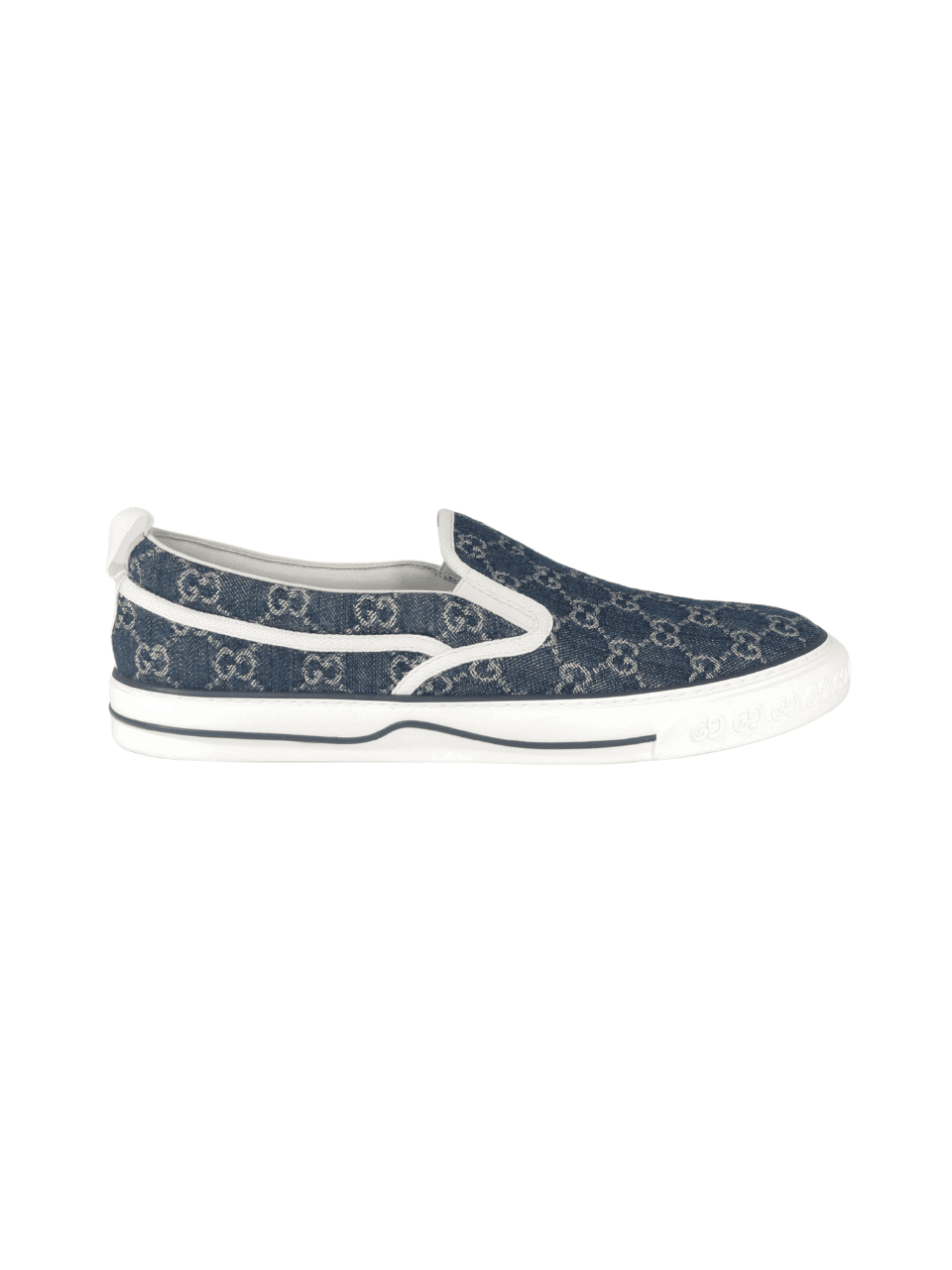 Tênis Slip On Gucci Monogram Jeans | Zivē Club