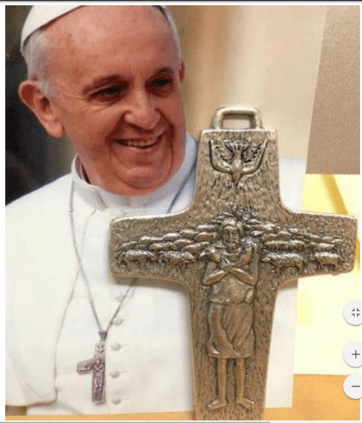 A Cruz de Francisco Venerare Cristo, o Bom Pastor, Cruz Papal ( 4X2,5CM ...