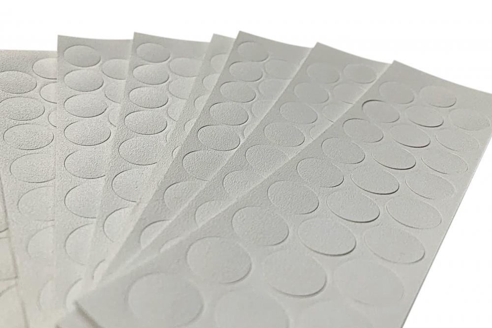 Tapa Furo Adesivo PVC 18mm Branco Texturizado Cartela 30 Unidades | Madeiras Yervant