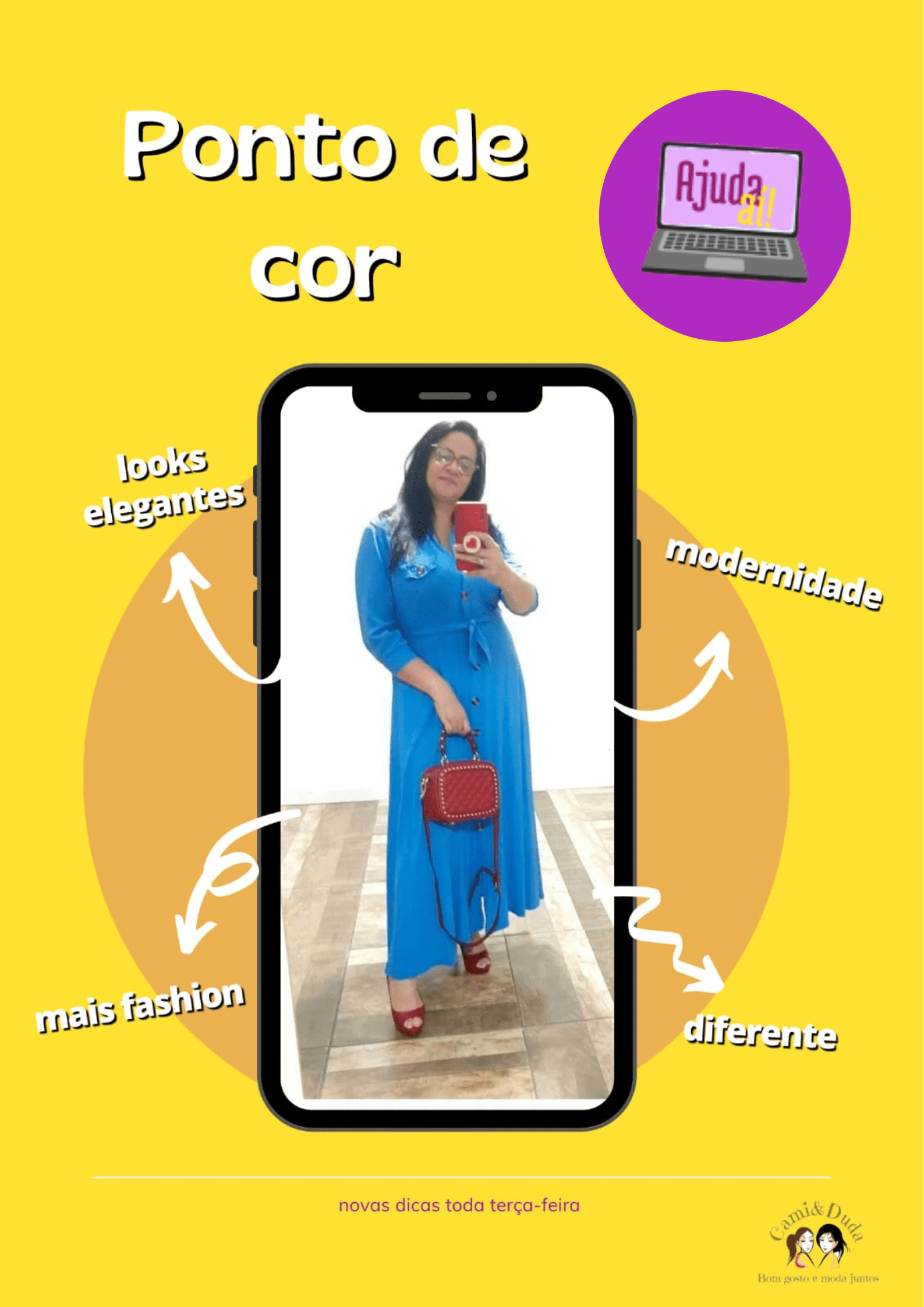 Ponto de cor no look. | Cami&Duda