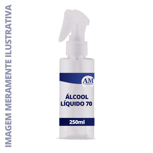 Álcool Líquido 70 sem Cheiro - 250ml | Am Nutrifarma