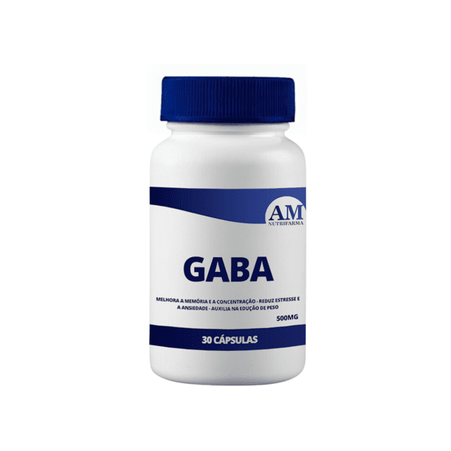 Gaba 500mg - 30 Cápsulas | Am Nutrifarma