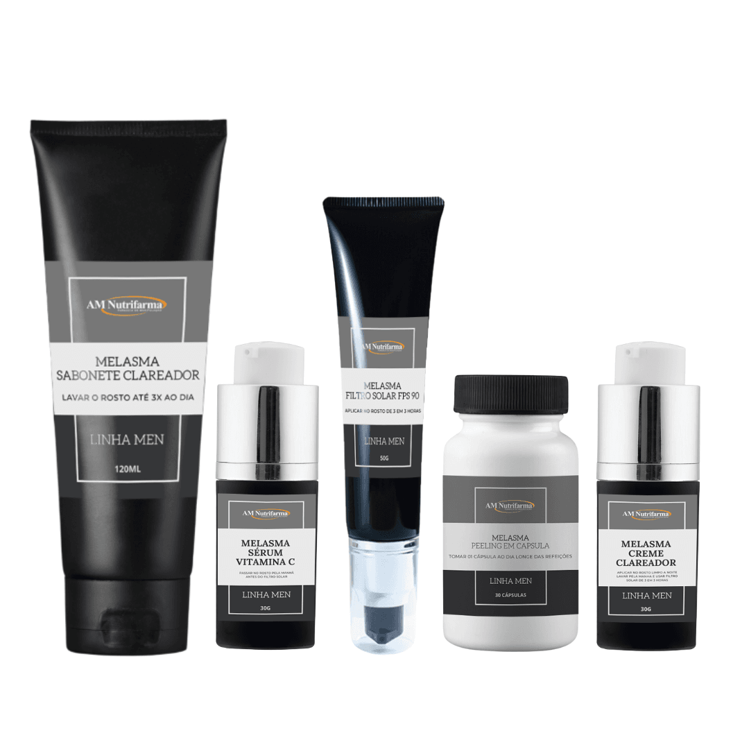 KIT Completo Melasma Masculino - 5 Produtos | Am Nutrifarma