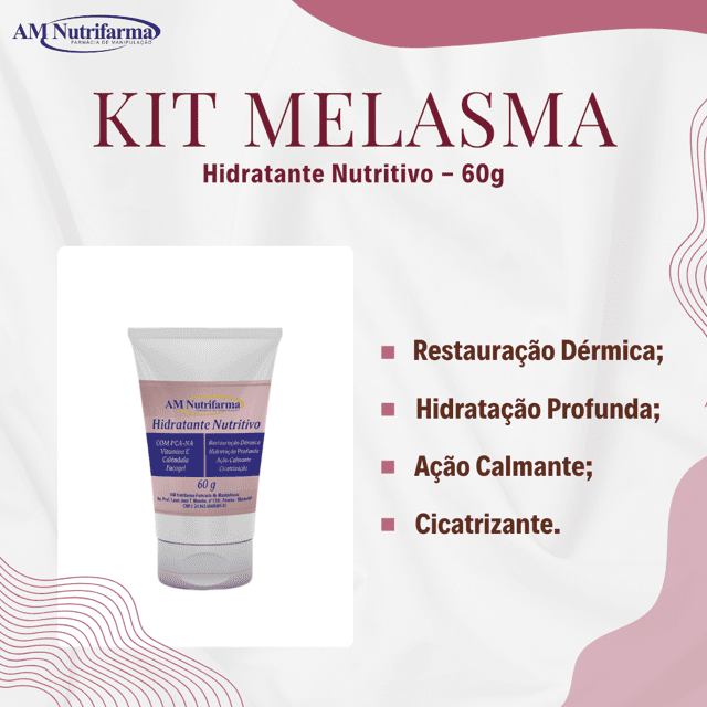 Kit Melasma Hidratante Nutritivo - 60g | Am Nutrifarma
