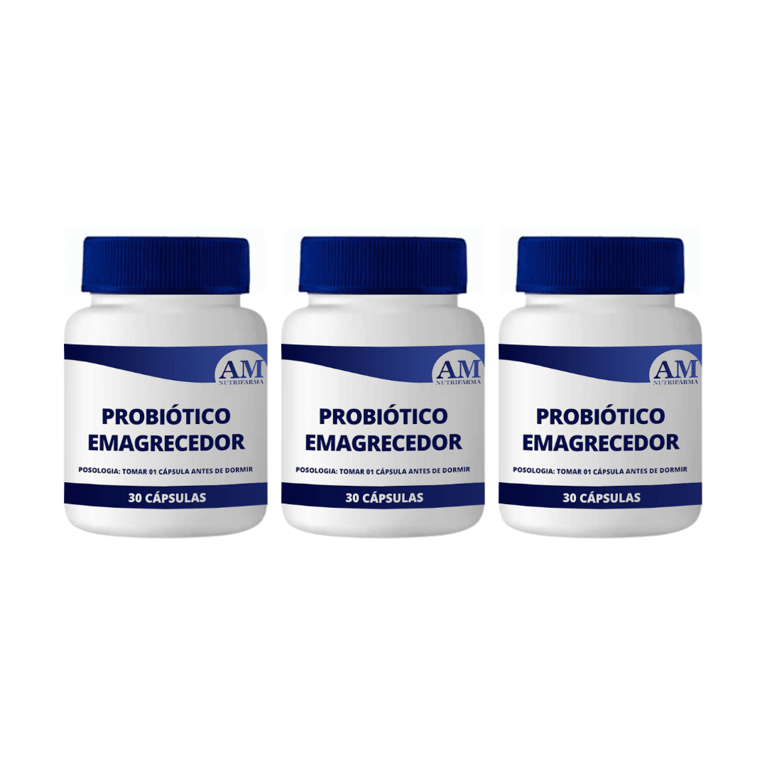 KIT 3 Probióticos Emagrecedor - 30 Cápsulas | Am Nutrifarma