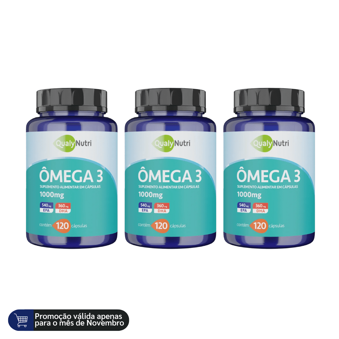 Black Friday Kit 3 Ômega 3 - 120 Cápsulas (Qualy Nutri) | Am Nutrifarma