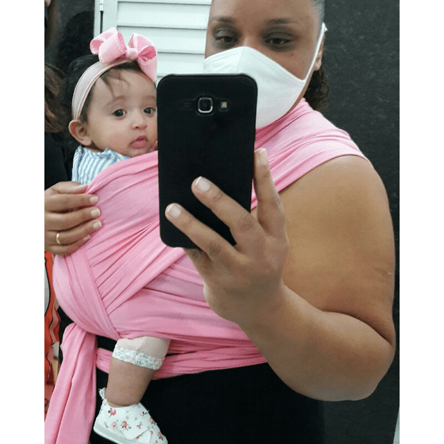Sling Wrap de Malha Rosa Chiclete | Sling Go