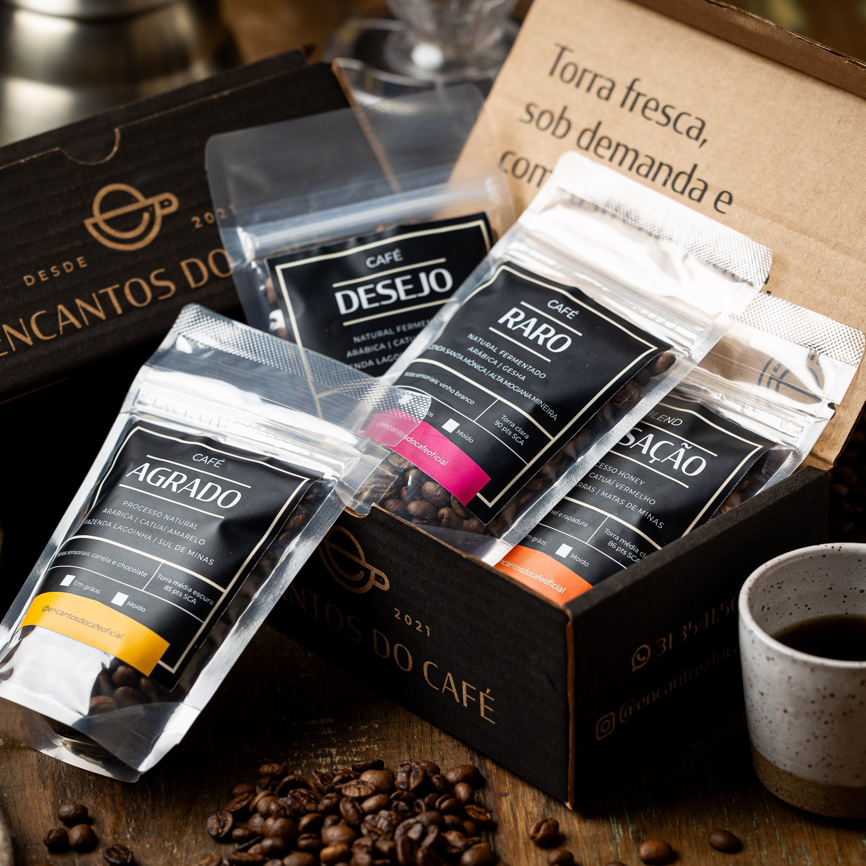 Mini Kit DEGUSTAÇÃO - 4 cafés | Encantos do Café | A sua loja de café ...