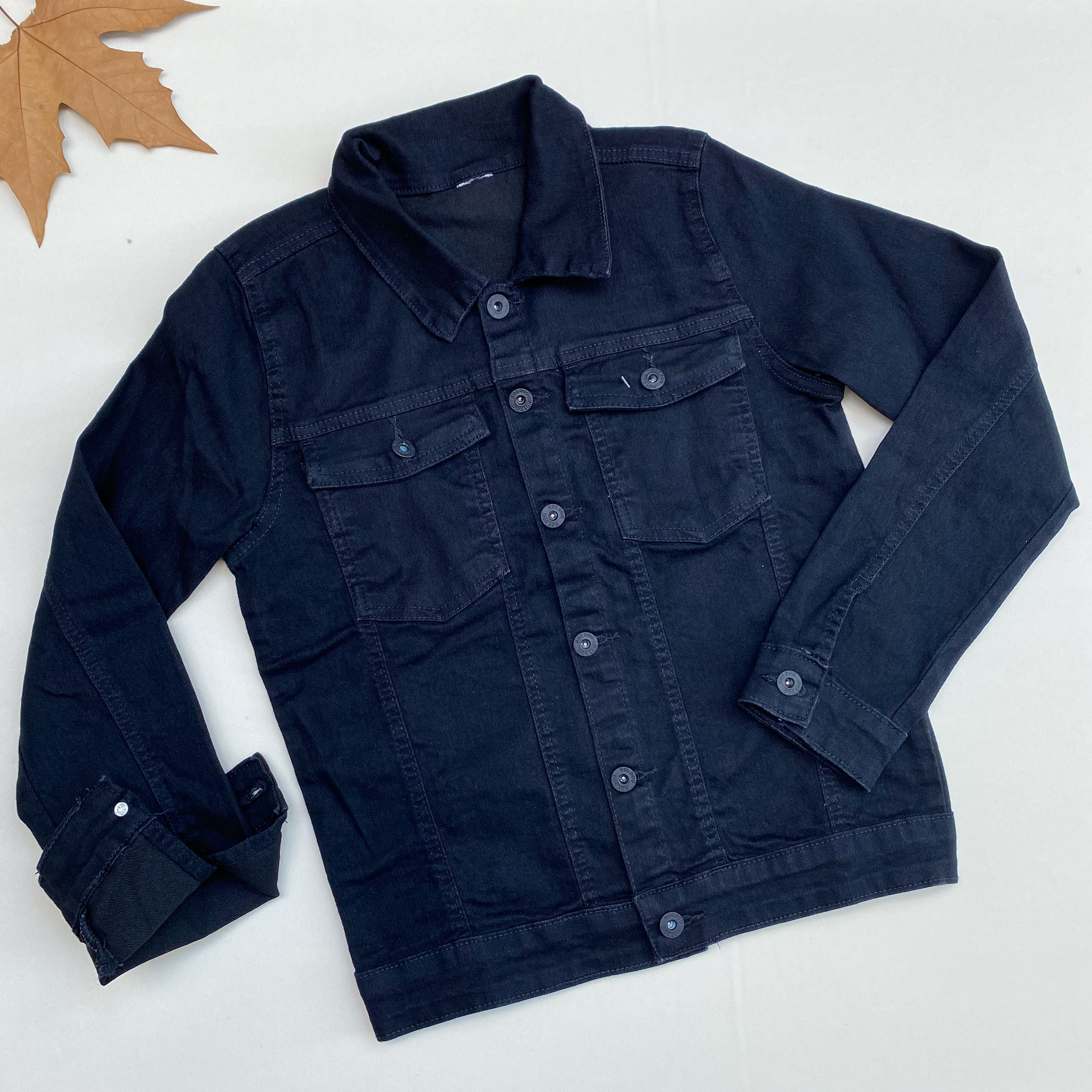 Jaqueta jeans masculino preto juvenil Parizi | Laura Kids Moda Infantil
