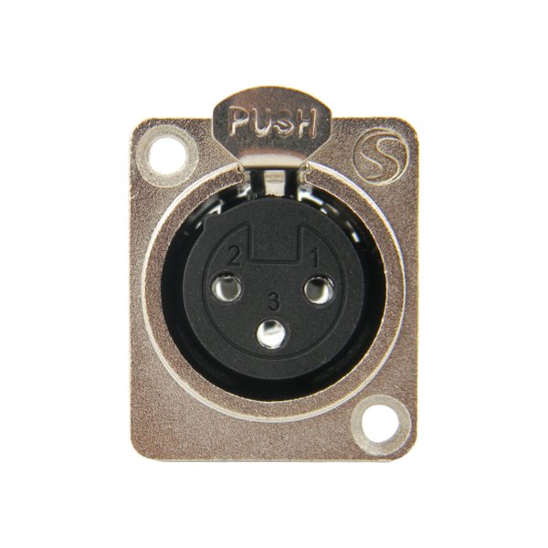 Conector XLR femea painel P3FNN01 Santo Angelo | Audioville