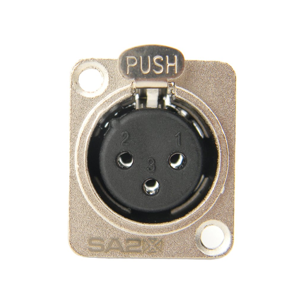 Conector XLR femea painel SA2X Santo Angelo | Audioville