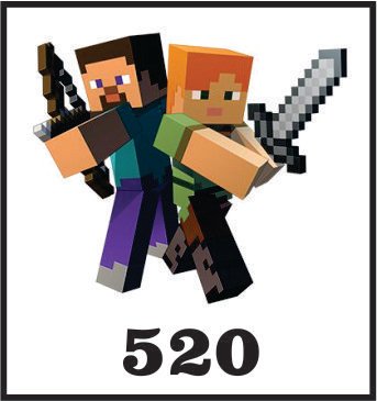 Minecraft Steve e Alex Aplique Cód 520 | Sonhos em Arte
