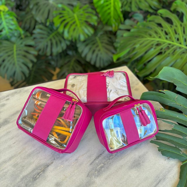 Nécessaire Couro Personalizado Mari Média Pitaya | LIMORE