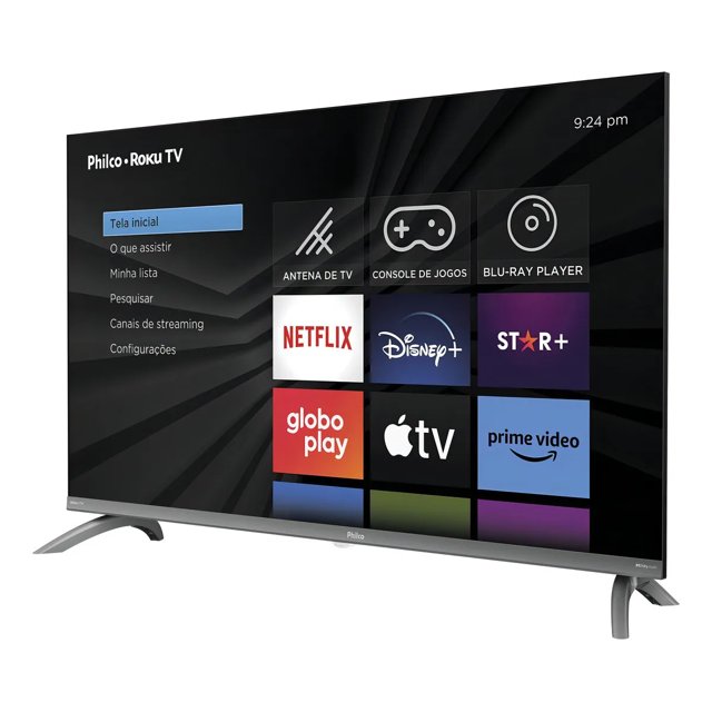 Smart TV 32” Philco LED HD P32CRA Roku TV HDR Dolby Audio Wi-Fi Dual ...