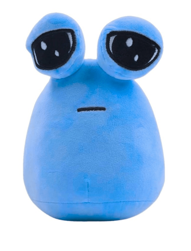 Brinquedo de pelúcia Alien Pou Azul Antialérgico 20Cm | CiaGames