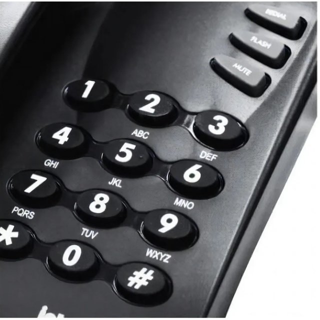 Telefone Fixo Intelbras Com Fio Pleno Preto | Ciagames