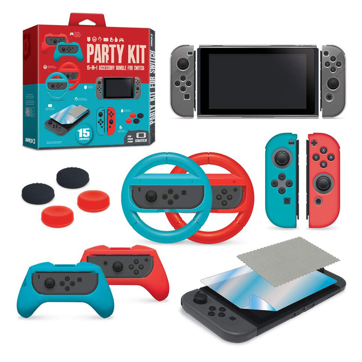 Kit Gamer Party Armor 3 15 em 1 para Nintendo Switch | CiaGames