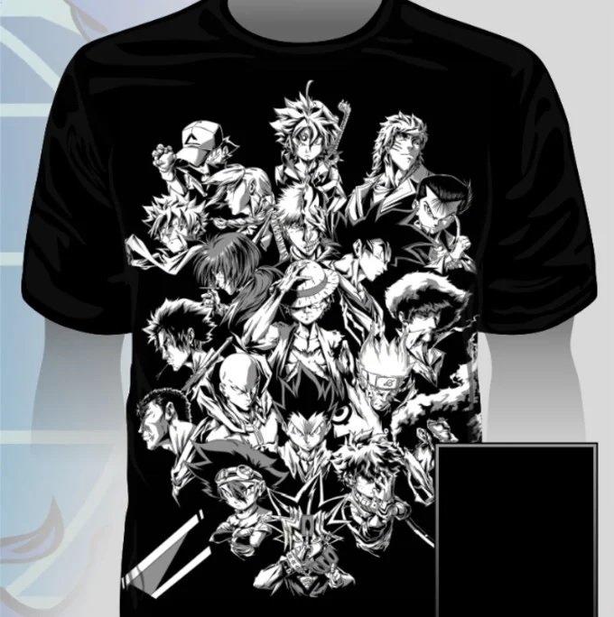 Camiseta Os Protagonistas Dos Animes - Tamanho GG | Ciagames