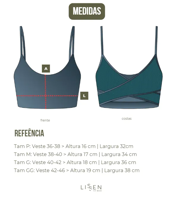 Top com tela fitness alta sustentação Tecnologia Lycra ® | Lissen Fit Wear