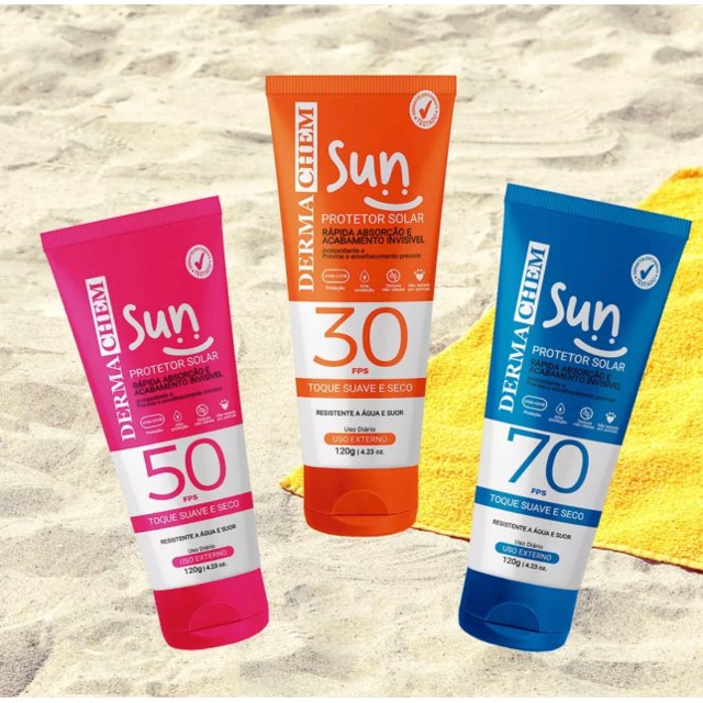 Protetor Solar FPS 30/50/60/70 Dermachen | Loja Beleza Exterior