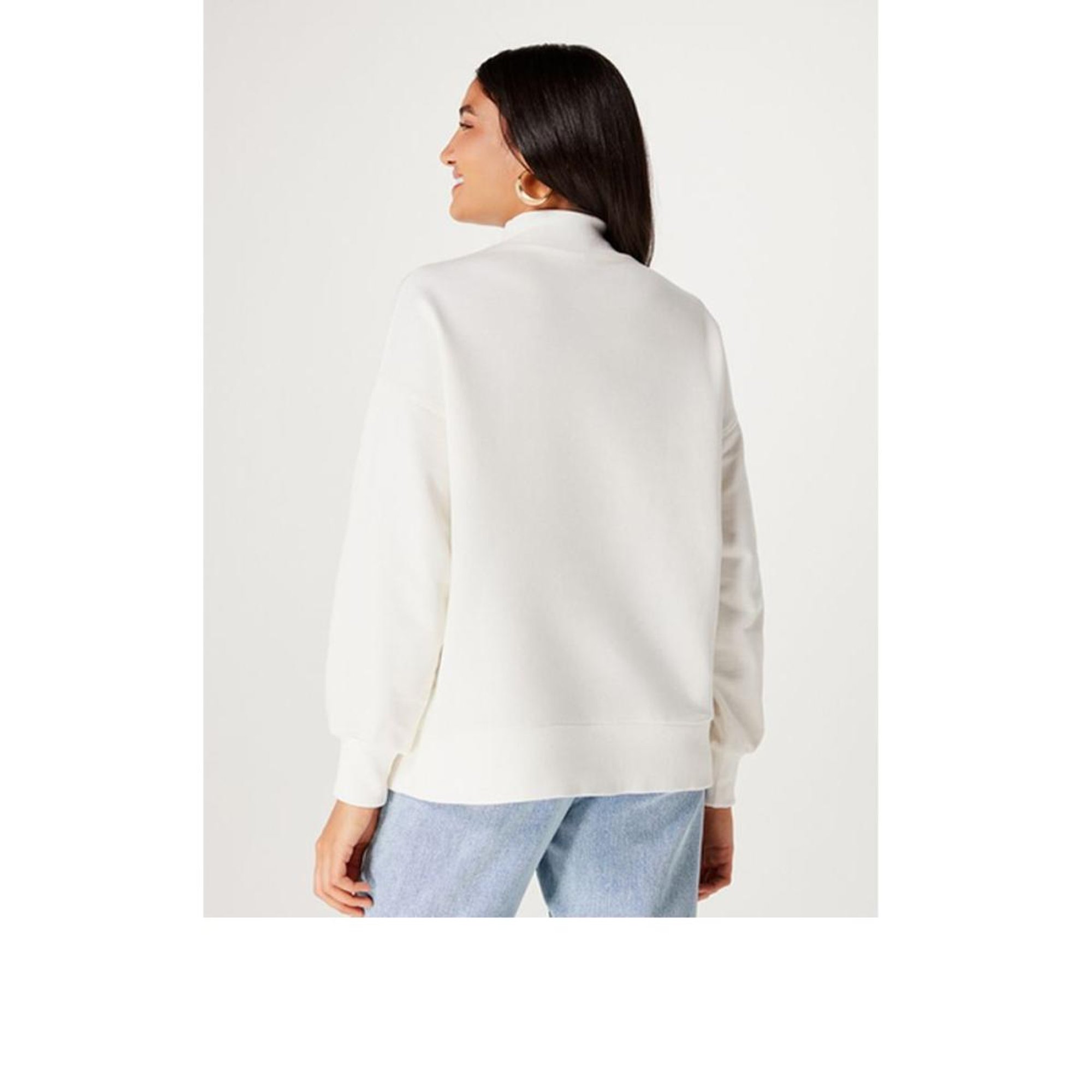 Blusão Em Moletom Oversized Gola Alta Hering | Krause