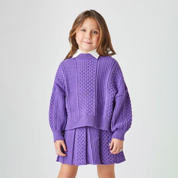 Conjunto Infantil Casaco e Saia Animê | Krause