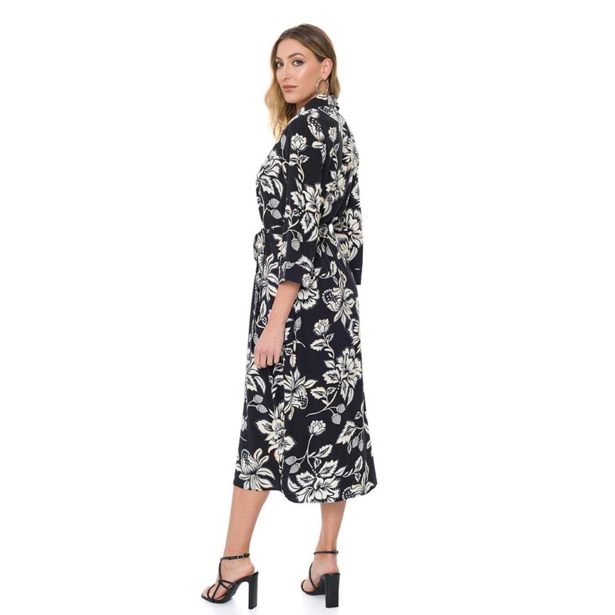 Vestido Midi Plano Viscose Lisa Doce Trama | Krause