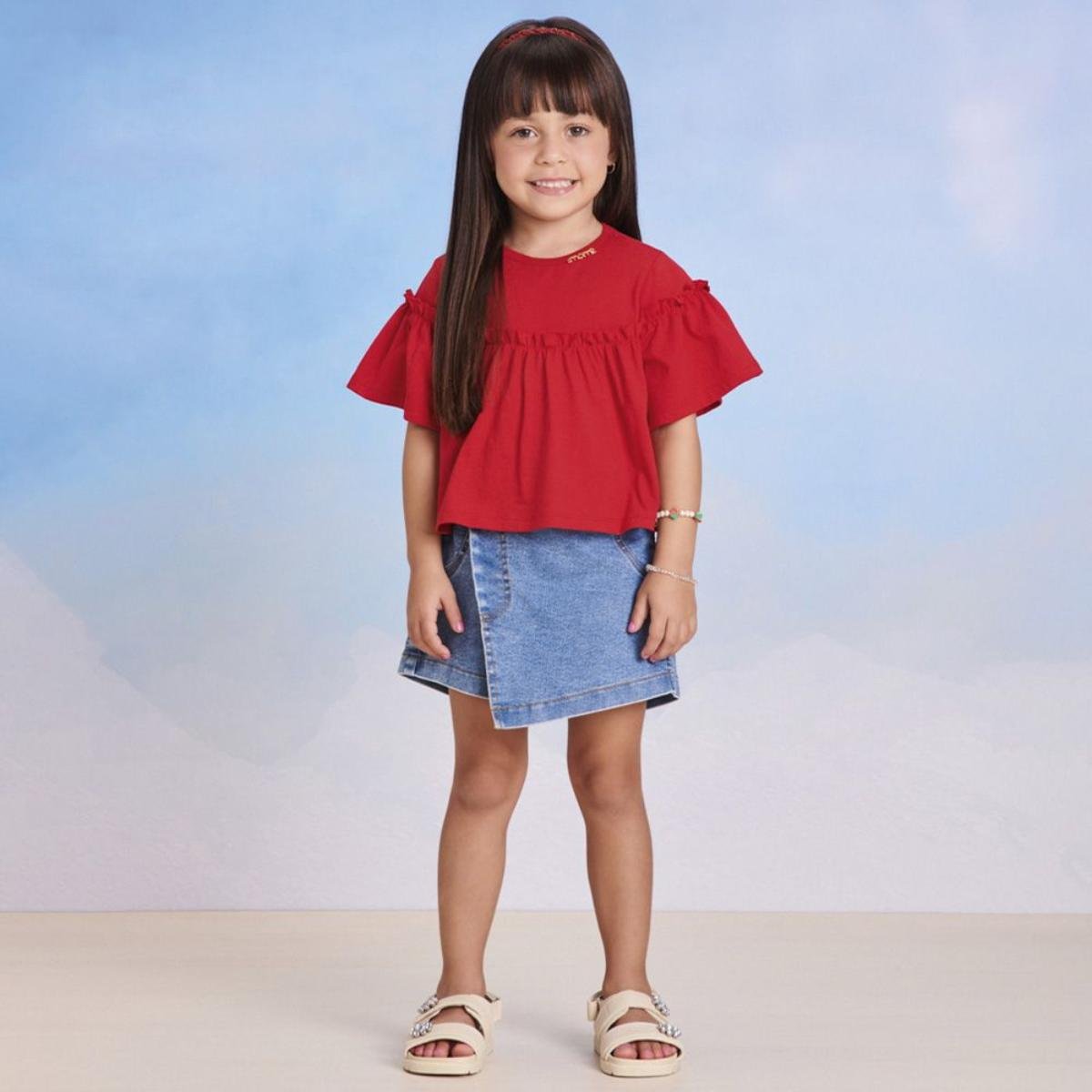 Blusa Beirola Franzida Infantil Momi | Krause