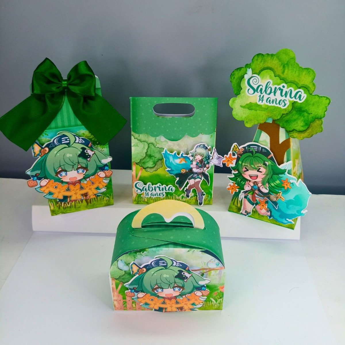 Kit de Lembrancinha Personalizada no tema Huo Huo Verde (4 modelos ...