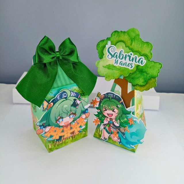 Kit de Lembranças personalizadas para festas no tema Huo Huo Verde (3 ...