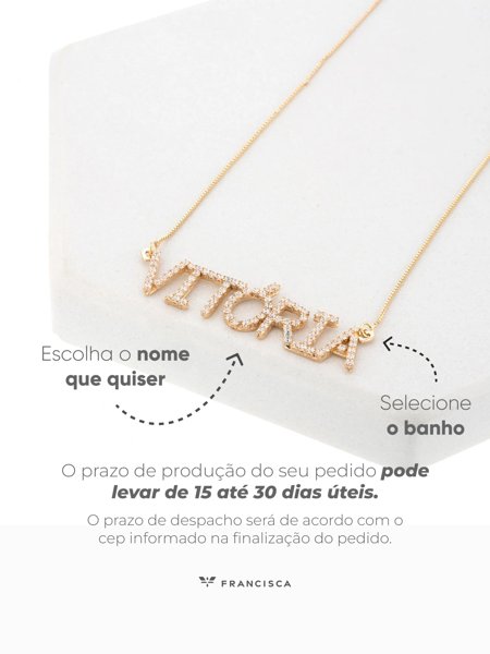 Colares Personalizados com Nome | Francisca Joias