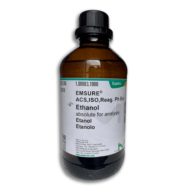 Etanol Absoluto para Análise EMSURE® ACS, ISO, Reag. Ph Eur 1L: Pureza e precisão para suas ...