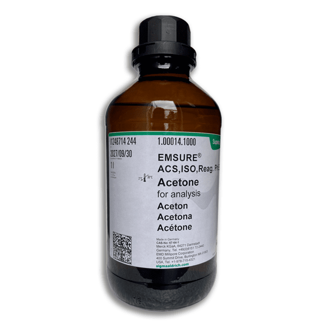 Acetona para análise EMSURE® ACS,ISO,Reag. Ph Eur 1L: Pureza e precisão ...