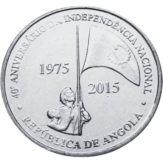Angola 50 kwanzas 2015 - 40° aniversário - Independência | Moedas de ...