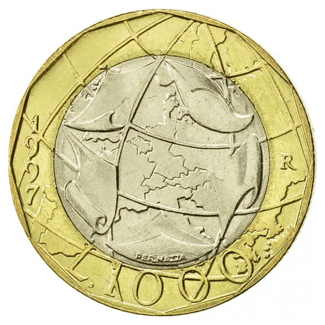 Itália 1000 liras 1997 - União Europeia | Moedas de Coleção