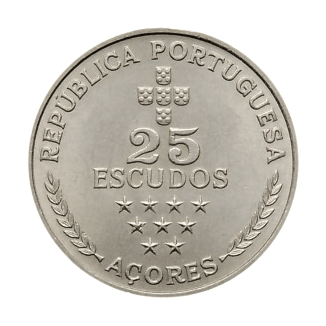 Região Autônoma dos Açores 25 escudos 1980 | Moedas de Coleção
