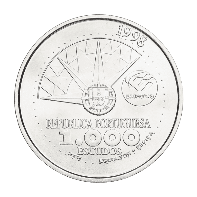 Portugal 1000 escudos 1998 - Ano Internacional dos Oceanos - prata ...