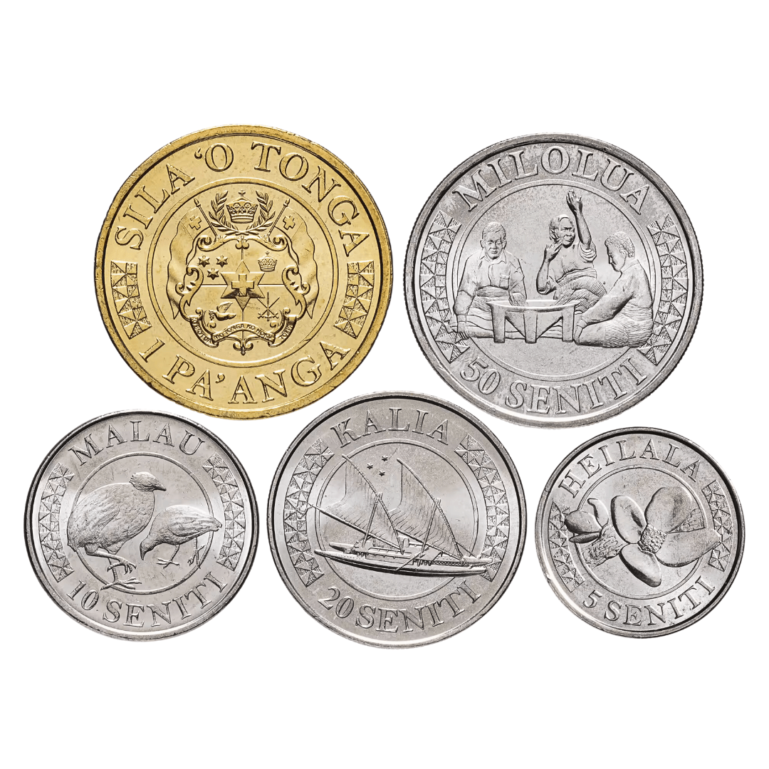 Tonga set completo 2015 - 5 10 20 50 seniti e 1 pa’anga - Conjunto de 5 ...