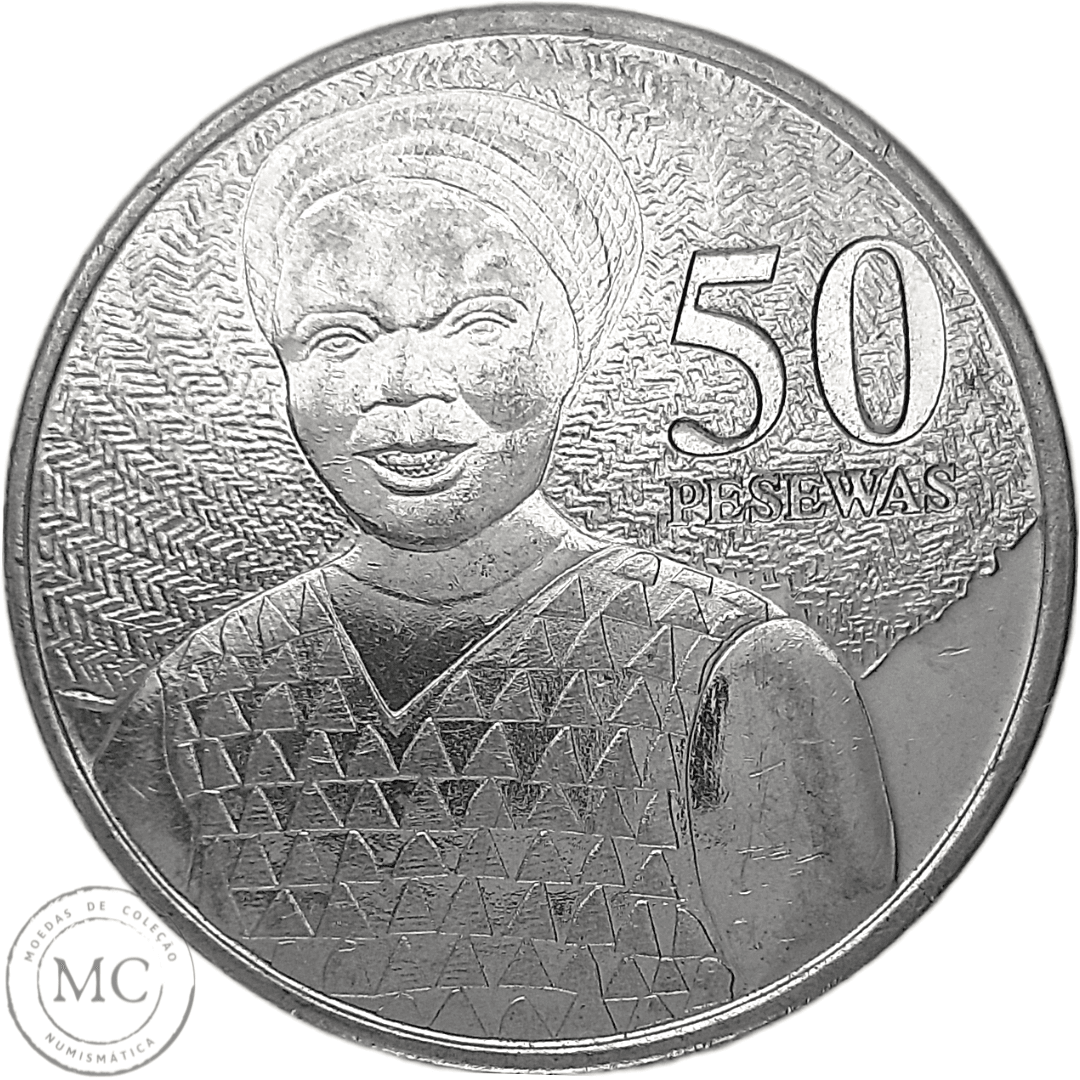 Gana 50 pesewas 2007 | Moedas de Coleção