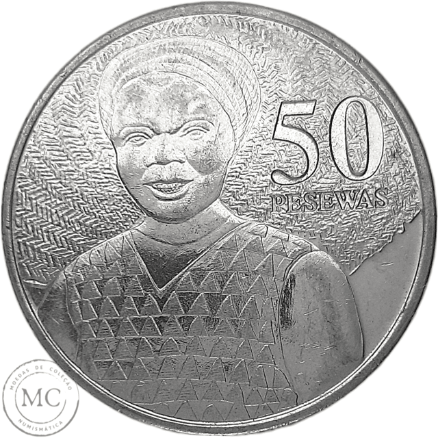 Gana 50 pesewas 2007 | Moedas de Coleção