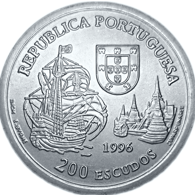 Portugal 200 Escudos 1996 - Portugal e o Reino De Sião | Moedas de Coleção