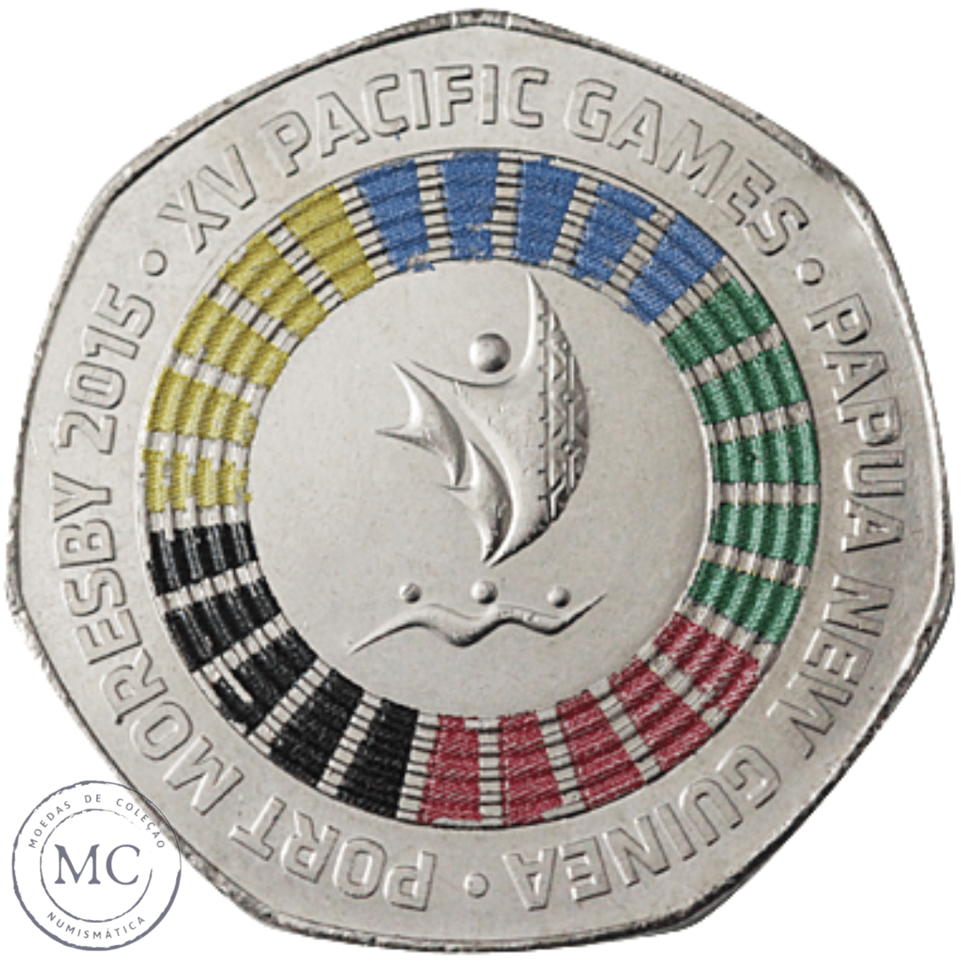 Papua Nova Guiné 50 toea 2015 - Jogos do Pacífico | Moedas de Coleção