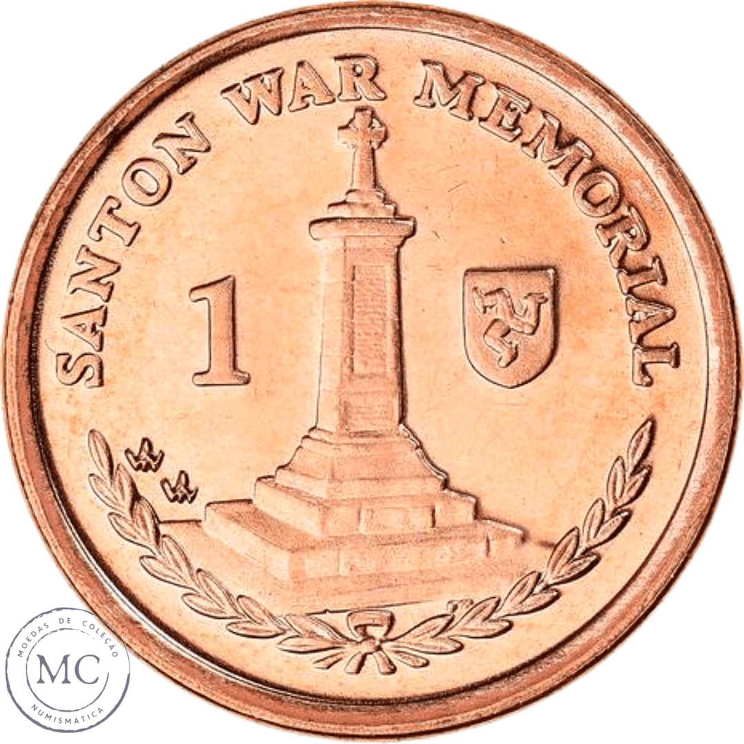 Ilha de Man 1 penny 2015 - Santon War Memorial | Moedas de Coleção