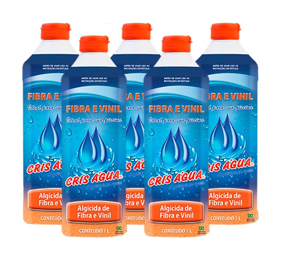 5 ALGICIDA DE FIBRA E VINIL 1LT - CRIS ÁGUA | Acqualeste Piscinas