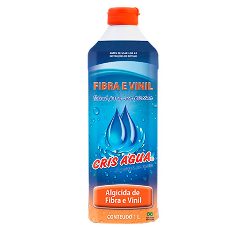 ALGICIDA DE FIBRA E VINIL 1LT - CRIS ÁGUA | Acqualeste Piscinas