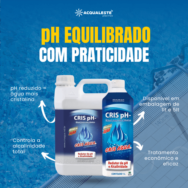 REDUTOR DE PH 5 LT- CRIS ÁGUA | Acqualeste Piscinas