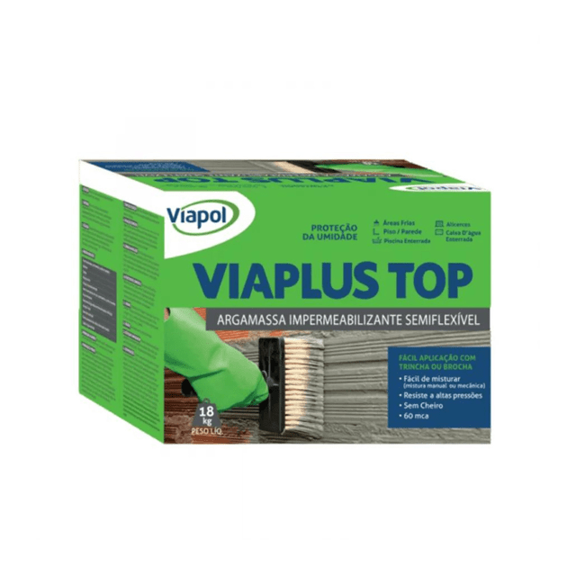 IMPERMEABILIZANTE VIAPLUS TOP 18KG - VIAPOOL | Acqualeste Piscinas