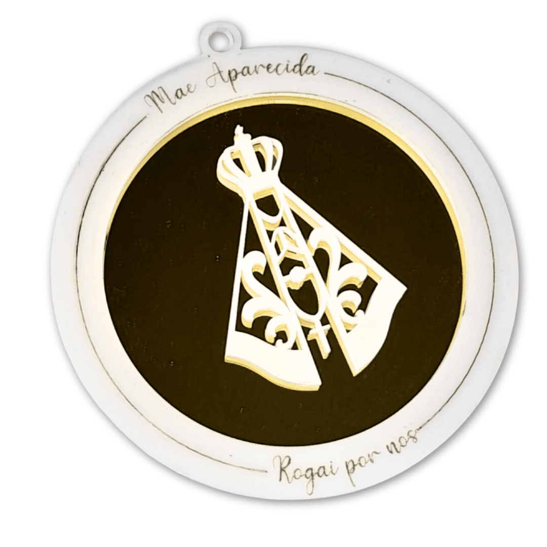 Adorno Pingente em Acrílico Mãe Aparecida Rogai por Nos 9x9cm ...
