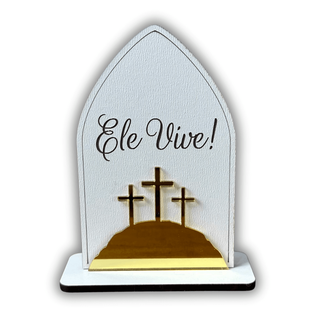 Lembrancinha Ele Vive 8x10cm em MDF Laminado | Materiais para ...