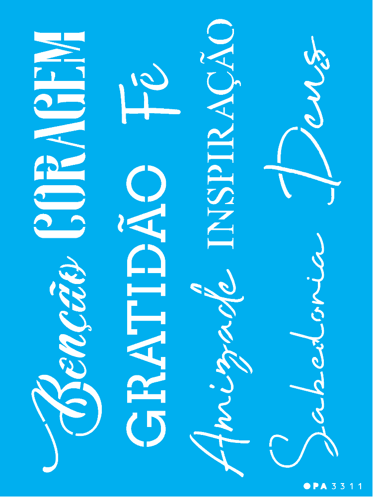Stencil 15x20 - Palavras Lettering III – OPA3311 | Materiais para ...